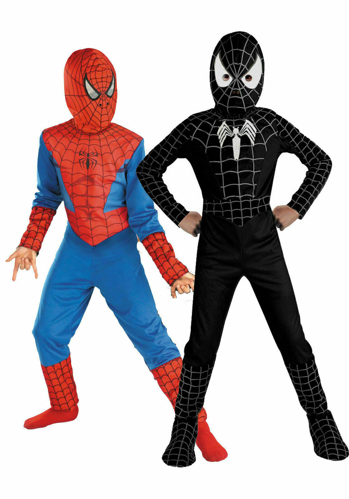 Kids Boys Girls Superhero Spiderman Fancy Dress Party Outfits Cosplay ...