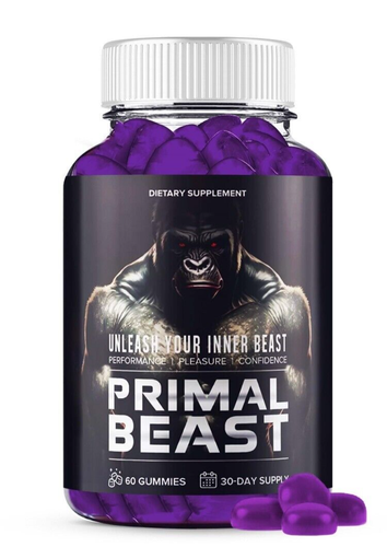 ( 1 BOTTLE) Primal Beast Gummies - Vegan, Support Male Enhancement- 60 ...