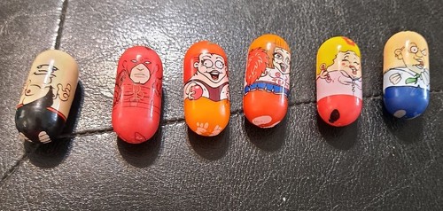 6 Moose Mighty Beanz Brawl Daredevil Ribbondancer cheerleader nurse ...