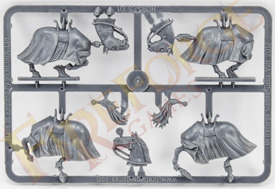 🌳28mm Mounted Templar Knights Deus Vult Fireforge Games Dark Ages ...