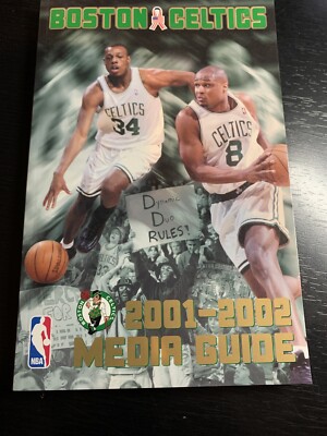 2001 - 2002 BOSTON CELTICS MEDIA GUIDE PAUL PIERCE Program Press Book ...