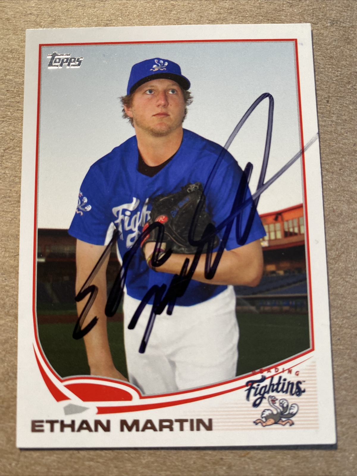 2013 TOPPS PRO DEBUT #79 Ethan Martin AUTOGRAPHED Card - Philadelphia ...