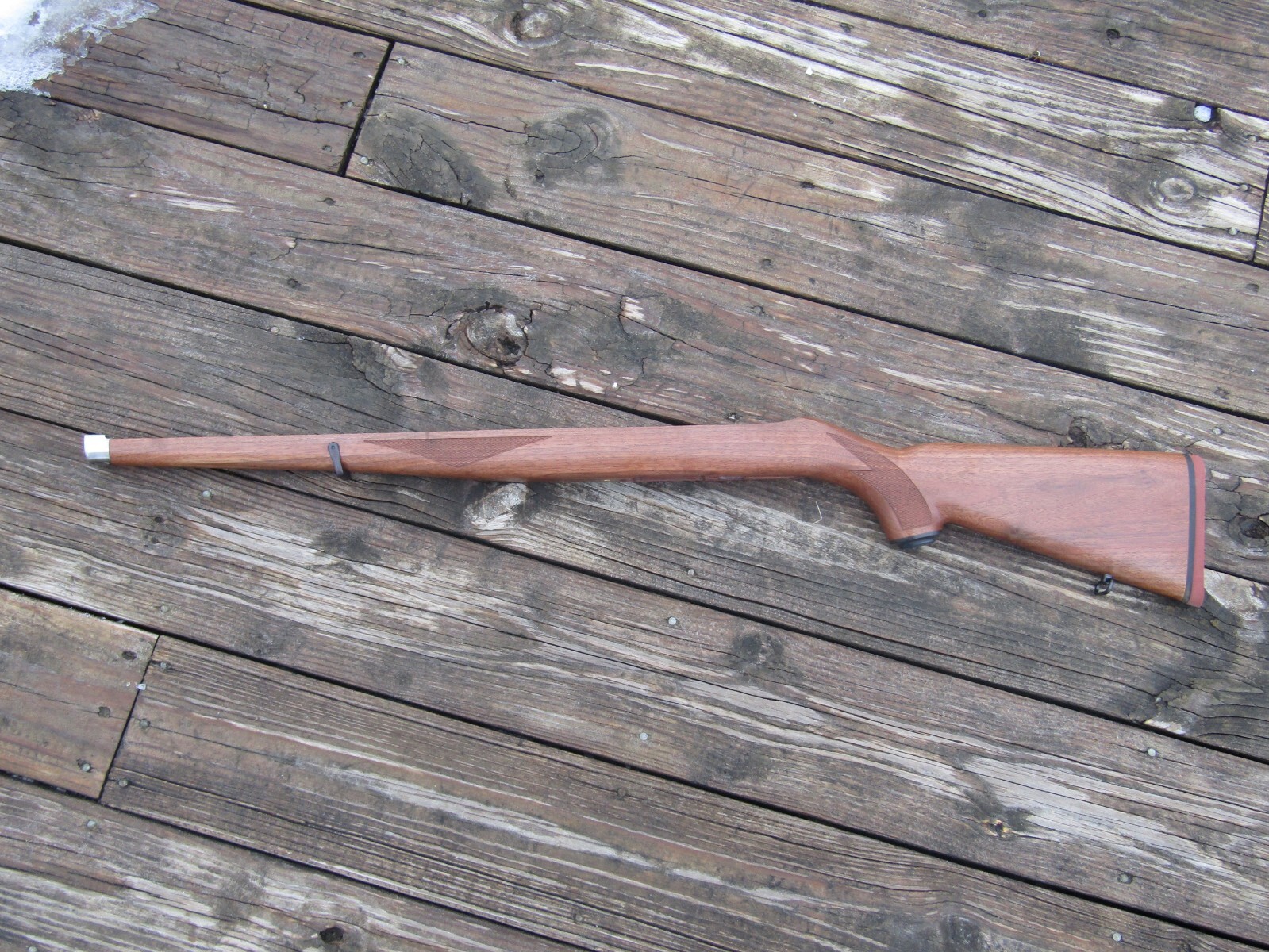 Factory Ruger 10/22 Walnut Mannlicher Stock Model 1264 Stainless Endcap ...