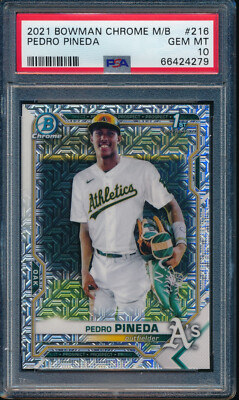PSA 10 PEDRO PINEDA 1st 2021 Bowman Chrome Mega Box Mojo Refractor RC ...