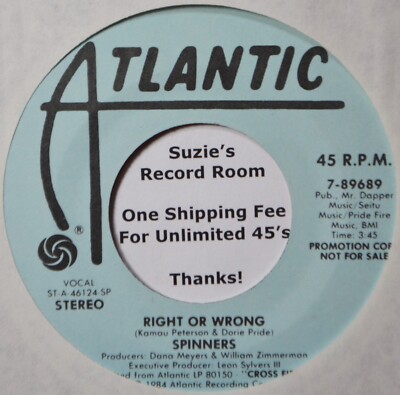 Spinners Right or Wrong R&B Soul Upbeat Ballad NM DJ 45 7" Vinyl -Coupons! | eBay