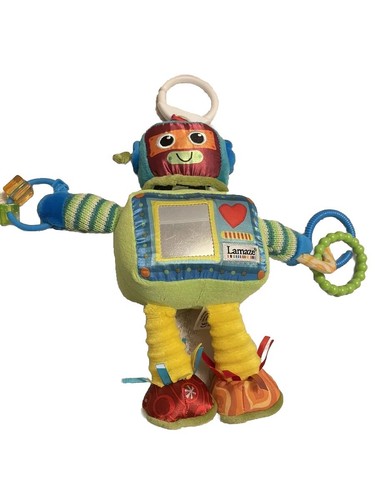 Lamaze Baby Rattle Clip On Crinkle Toys With Rings- Rusty The Robot By ...