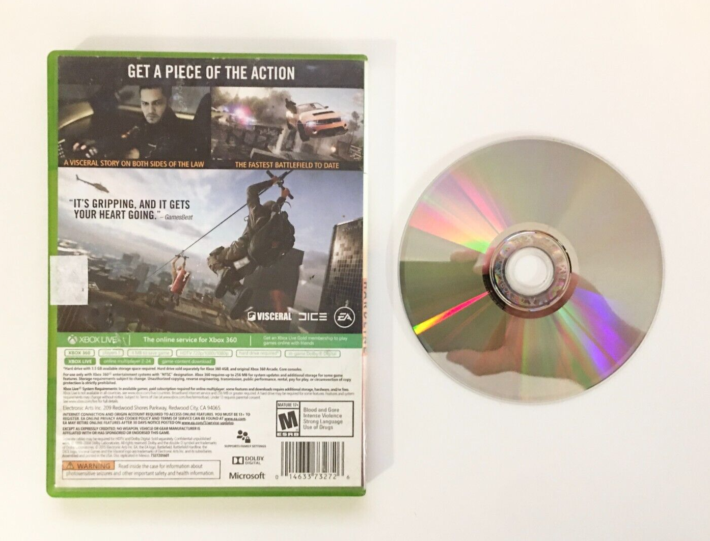 Battlefield Hardline (Microsoft Xbox 360, 2015) EA Games - Box & Game ...