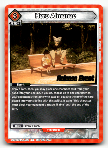 Hero Almanac UEPR/OPM-1-098 Normal Common UE06BT: One Punch Man Release ...