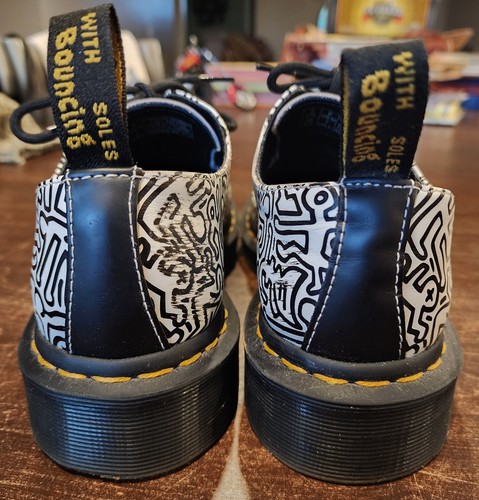 Dr Martens Keith Haring Pop Pattern Black White 1461 KH Fig Size US M6 ...