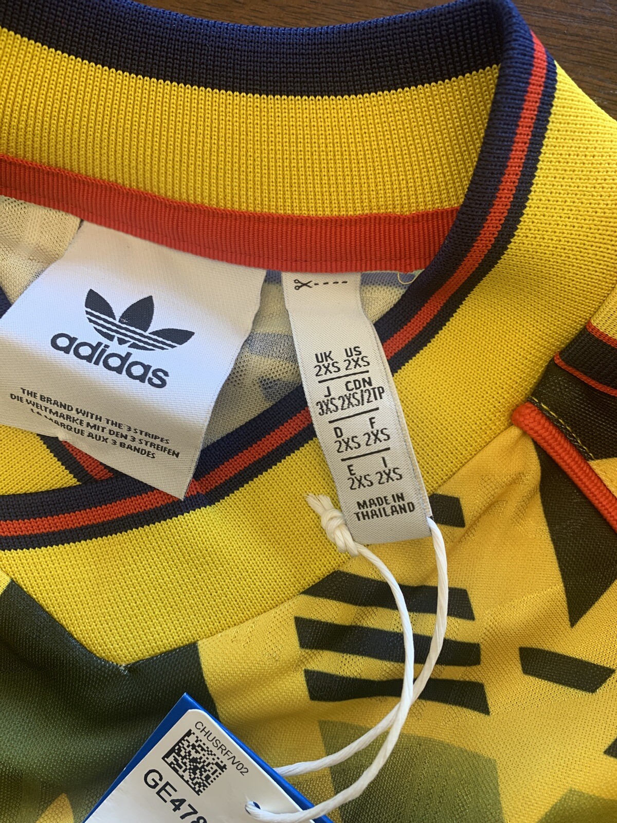 Adidas Retro Arsenal 91-93 Away Jersey Bruised Banana 1991-1993 GE4787 ...