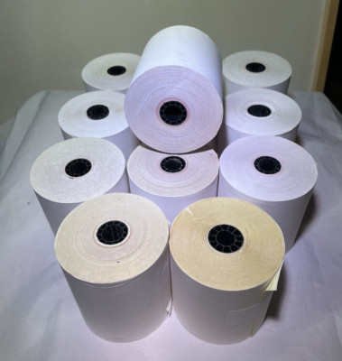 26 ROLLS 2-ply 3"X95' White/Canary Premium Kitchen Printer Paper | eBay