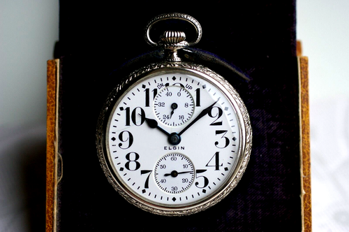 Elgin Taschenuhr up and down Father Time sehr seltene Sammleruhr TOP ...