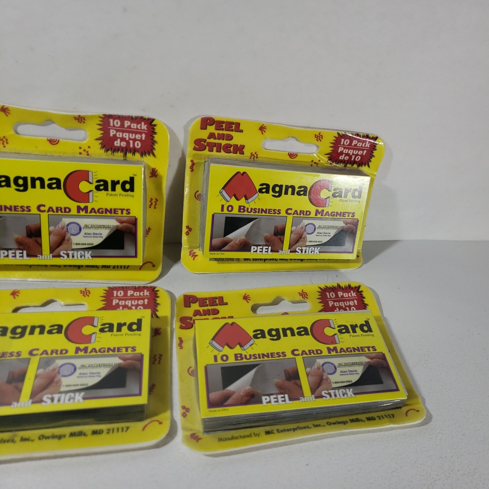 Business Card Magnets Magna Card Self-Adhesive Peel & Stick 60ct | eBay