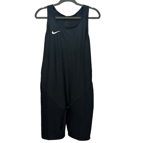 Nike Women's Weightlifting Singlet Unitard Dri-Fit Gym Power Black XL ...