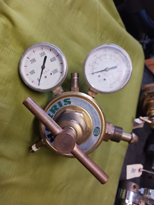 HARRIS 93-350 Compressed Gas Pressure Regulator with 2 Gauges | eBay
