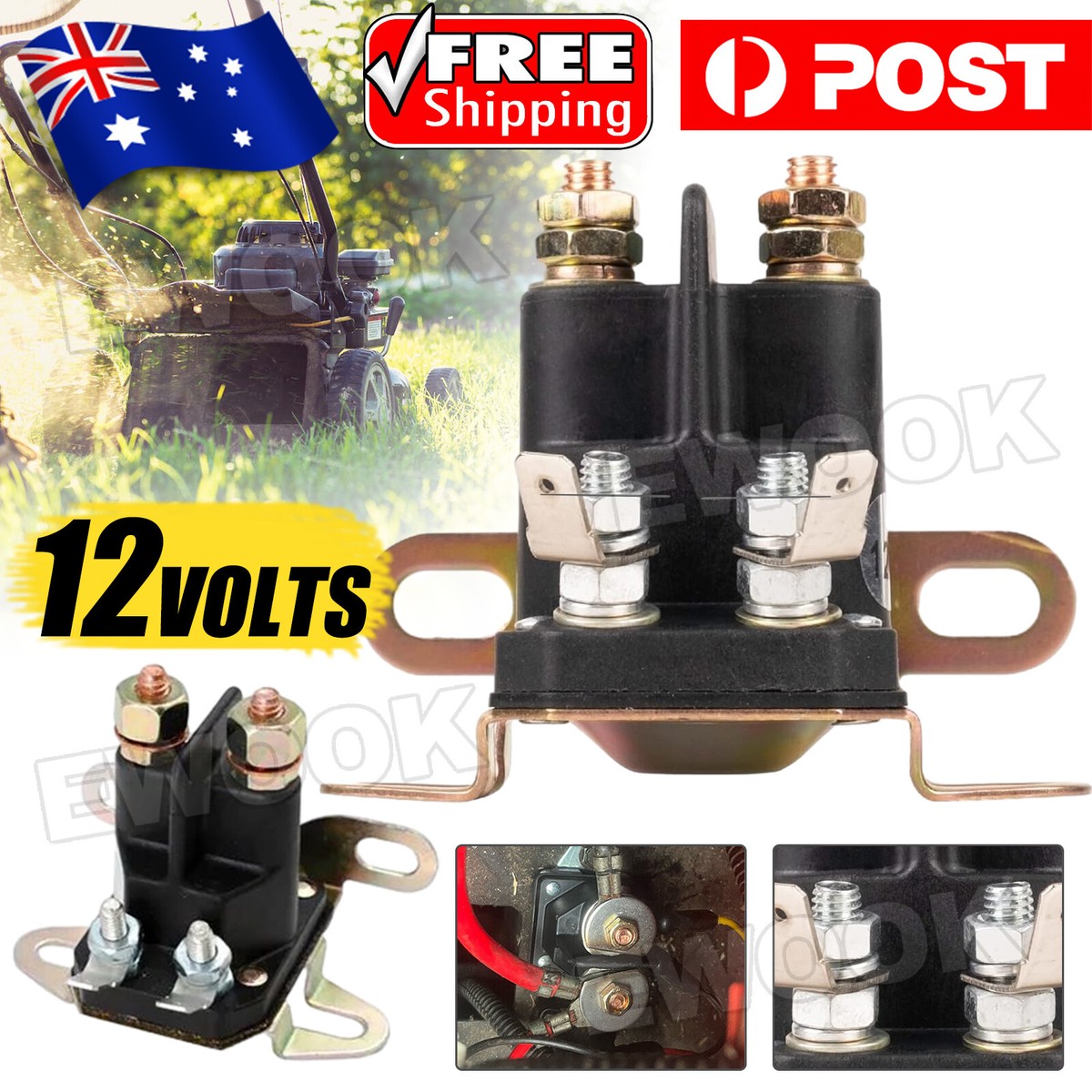 Universal 3 Post Pole 12 Volt Starter Solenoid Riders