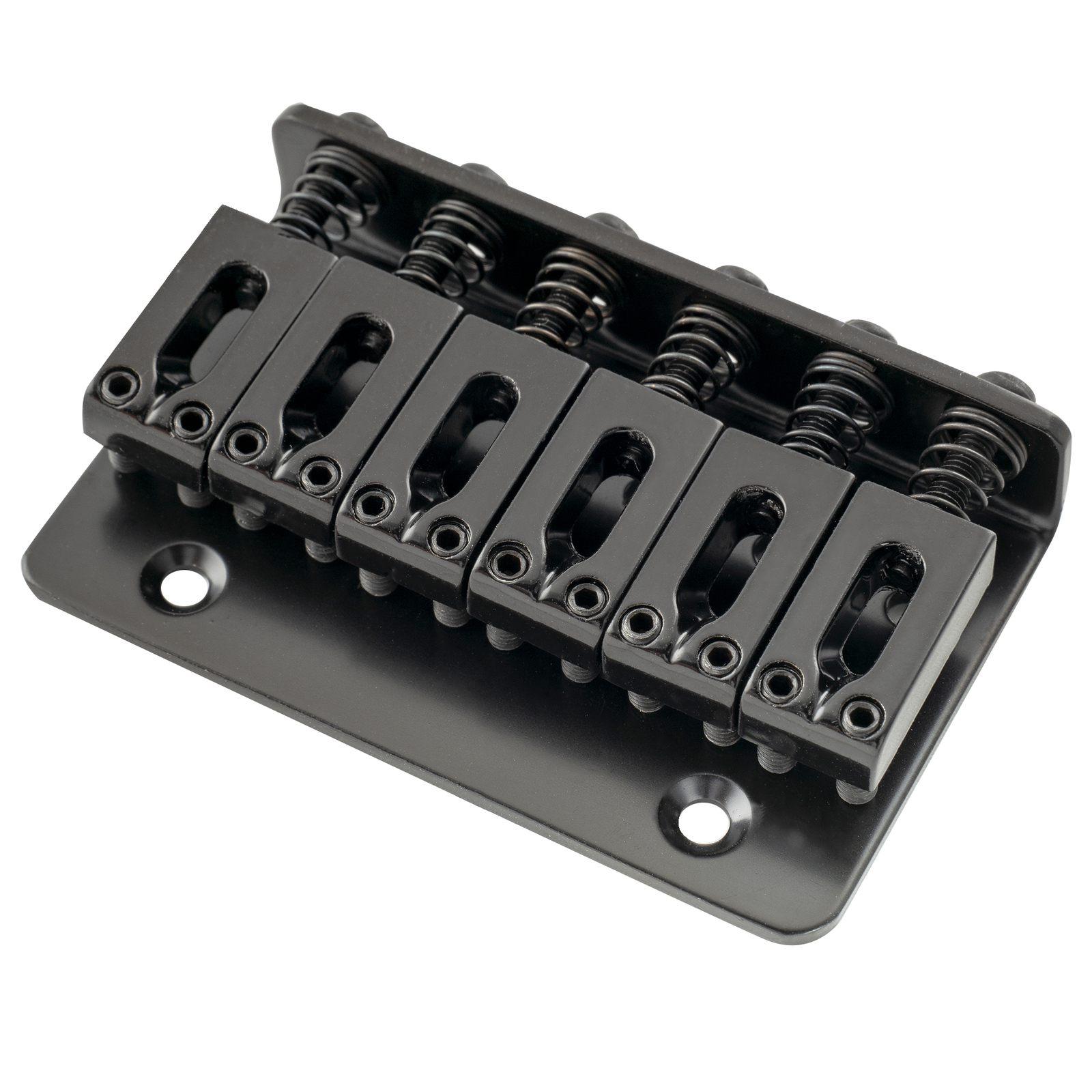 Musiclily Black 65mm Metal Fixed Hardtail Saddle Top Load 6 String ...