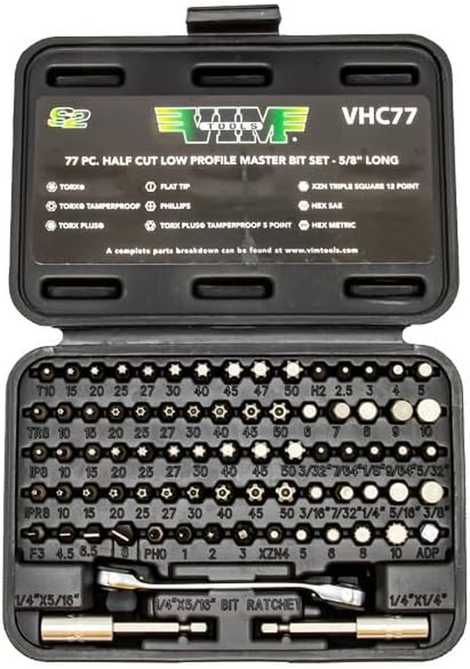 VHC77 '77-Piece' Half Cut Stubby Bit Set, 3.17-Ukgja-985 | eBay