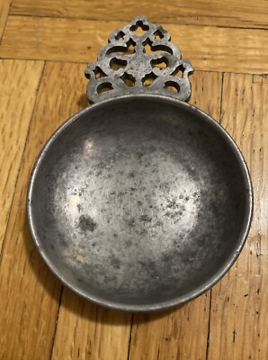Vintage Stede Pewter Porringer Dish With Filigree Handle Horse Logo ...
