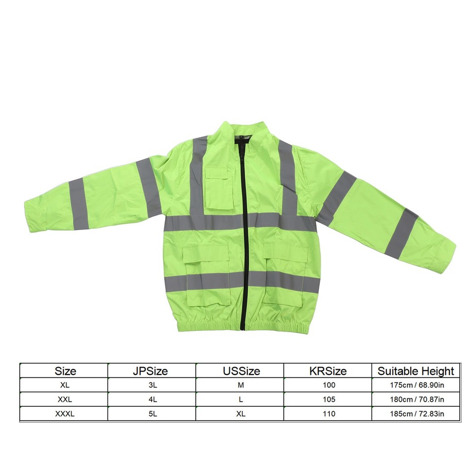 Fluorescent Green Cordless Fan Jacket Reflective Summer Cooling Fan ...