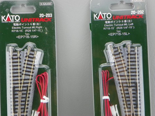 KATO Japan Unitrack 20-202 / 203 24-841 N Gauge L+R Turnout Switch ...