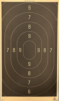 (500 PACK) Official NRA B-18 50Yd Combat Action Pistol Target 18.5x32 ...