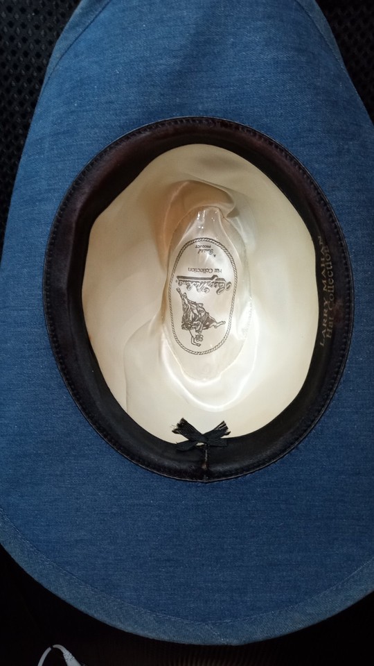 Vintage Larry Mahan Collection Denim Cowboy Hat by Resistol Size 7 1/8 ...