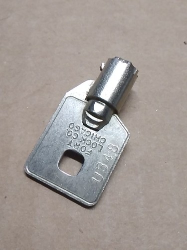 VENDING MACHINE SLOT TUBULAR BARREL KEY GEM FORT CHICAGO # U348 U 348 ...