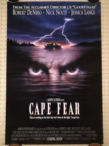 Original CAPE FEAR 1991 SS Advance Theatrical Poster 27 x 40 *Robert ...