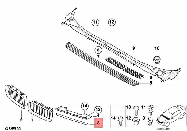 Genuine BMW E38 725tds 728i 728iL 730d 735i 735iL Cover Primed Left ...