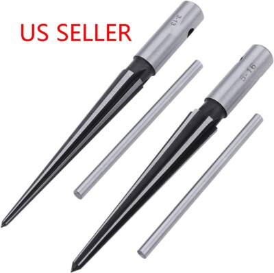2 pcs Tapered Reamers T Handle 5 Fluted Chamfer Bridge Pin Hole Hand ...