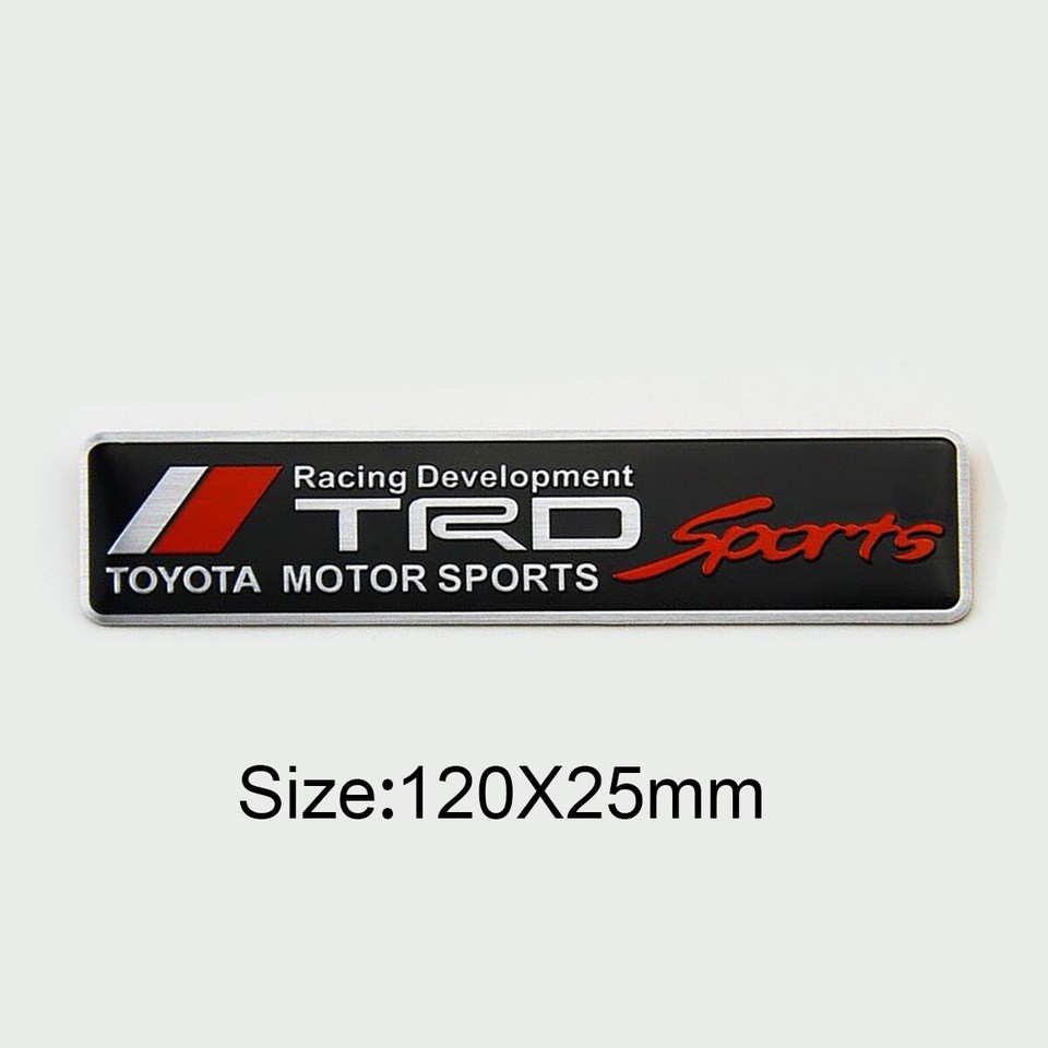 2 Metal Emblem Badge stickers for TRD Sports Toyota 4runner Tacoma RAV4 ...