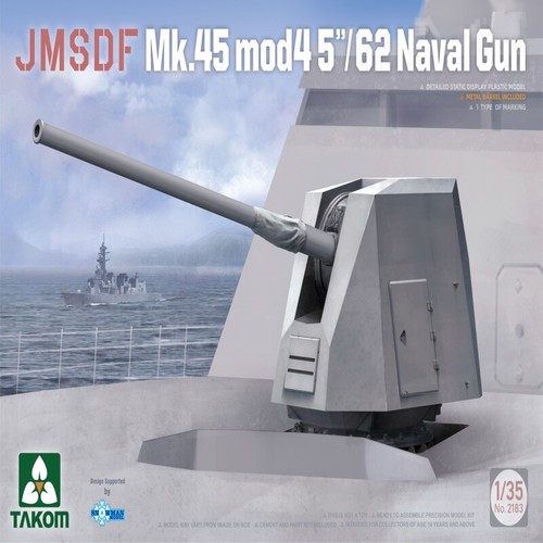 TAKOM 2183 1/35 JMSDF Mk45 mod4 5”/62 Naval Gun Model Kit 4897051423041 ...