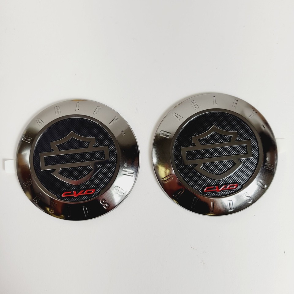 Harley Davidson CVO Smoked Titanium Chrome Gas Tank Emblem Medallions ...
