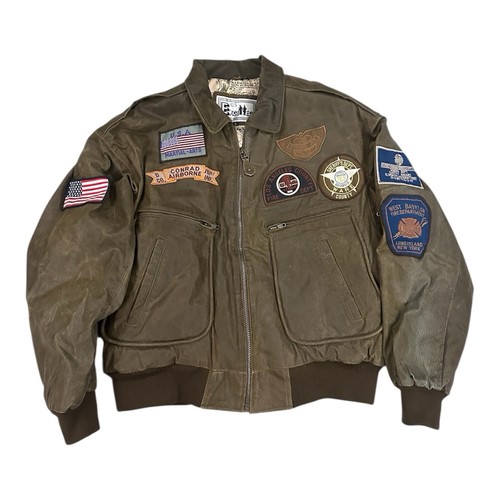 Exceed Leather Bomber Jacket size Men’s Large | eBay