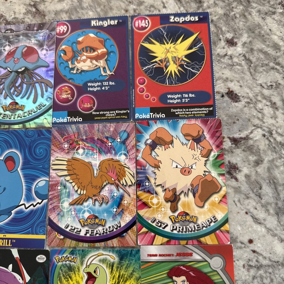 18 Pokemon Topps Trading Cards TV Animation Edition Lot | eBay