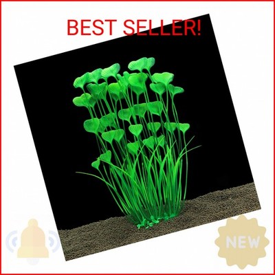 ALEGI Large Freshwater Aquarium Plants Artificial Plastic 16 Inch, Fish ...