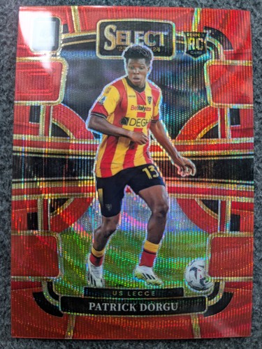 2023-24 PANINI SELECT SERIE A PATRICK DORGU RED WAVE PRIZM ROOKIE CARD ...