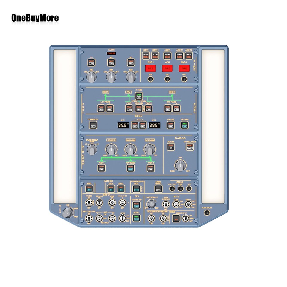 WINGFLEX A320 Overhead Panel with IRS & Lighting Panels for Airbus PC ...