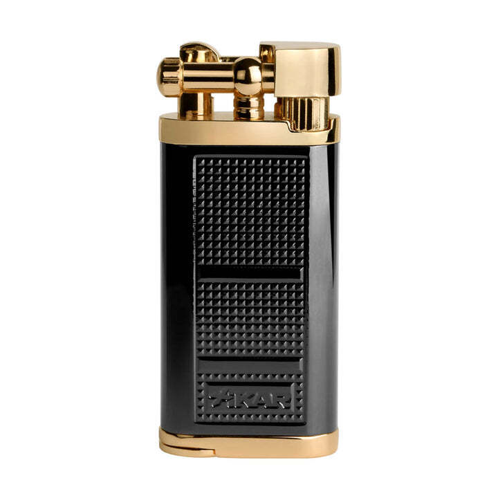 XIKAR Pipeline Soft Flame Lighter, Flint ignition, Black Gold, Lifetime ...