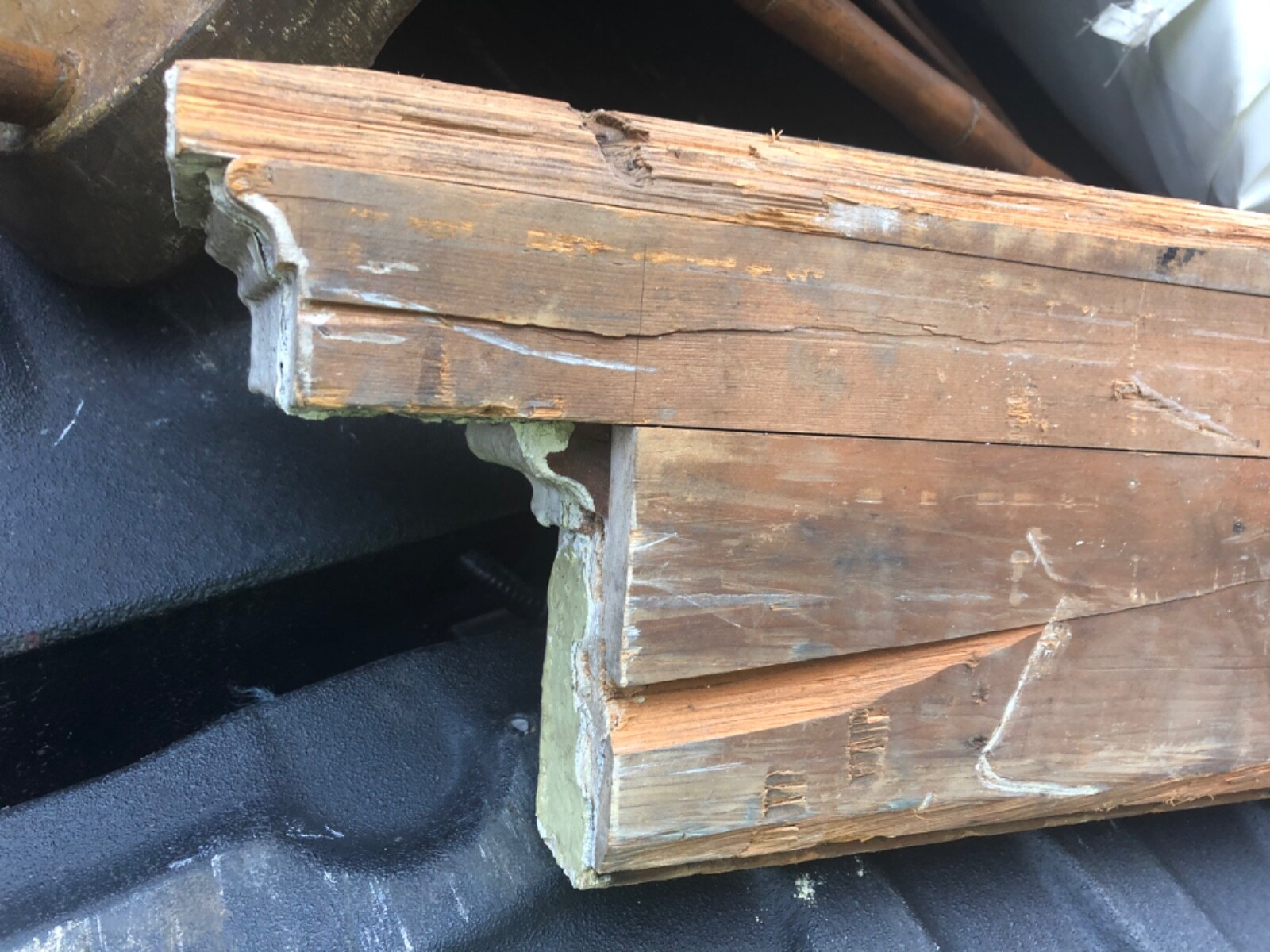 c1870 vintage WINDOW pediment VICTORIAN lintel ~ header 51.25/7.5/5.5 ...