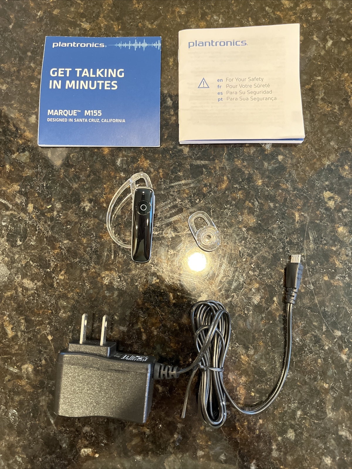 Plantronics M155 Black Bluetooth Wireless Handsfree Headset With USB ...