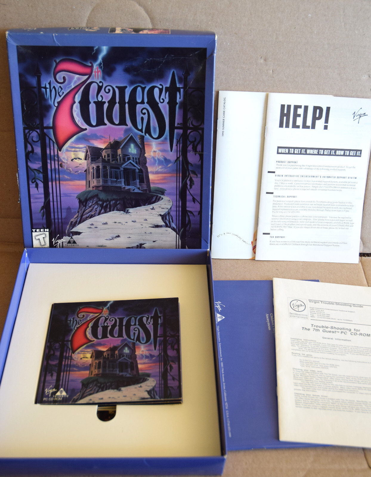 The 7th Guest 1992 PC CD-ROM Video Game Complete in Big Box - Horror ...