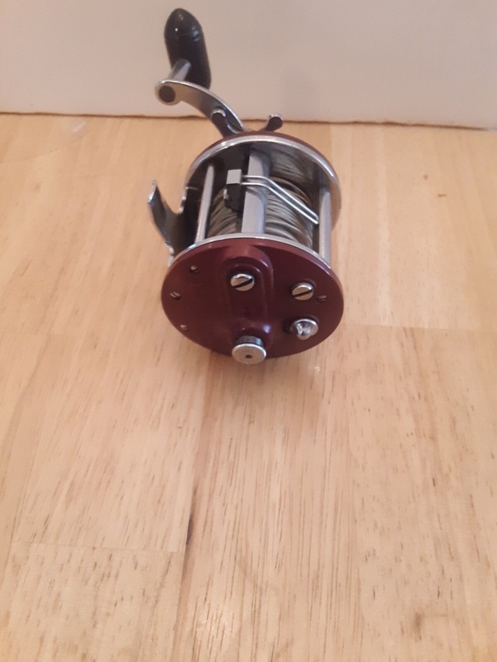 Penn Peerless No 9 Saltwater Bait Casting Reel Red Very Nice Condition ...