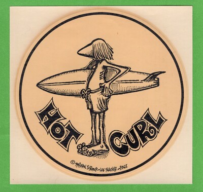 VINTAGE ORIGINAL 1963 "HOT CURL" COMIC SURFER DORMER/TEACHER WATER ...