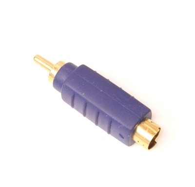 2 RCA Male Connector Composite to S-Video 4-Pin Male Plug End Converter ...