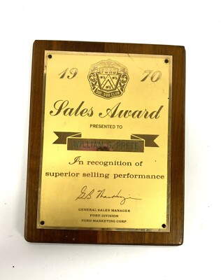 1970 Ford Superior Selling Performance Plaque | eBay