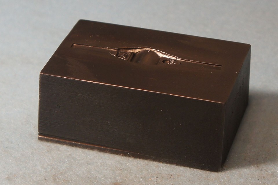 1946 KNIGHTS OF COLUMBUS SKULL & BONES Ring STEEL STAMPING DIE Robbins ...