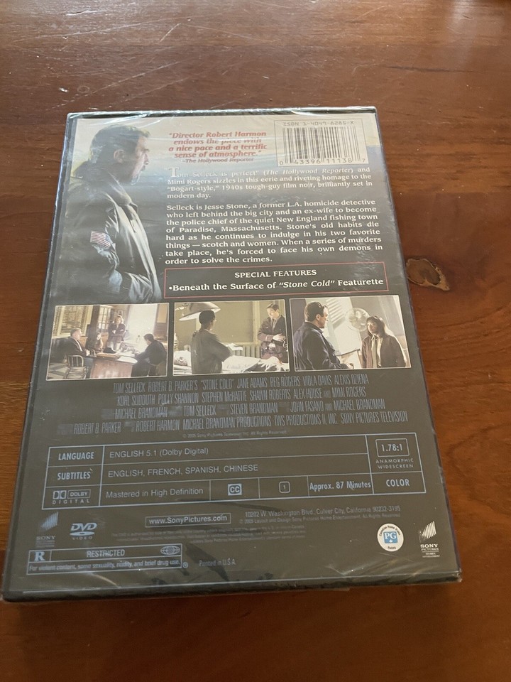 Stone Cold (DVD, 2005) Tom Selleck Drama Movie Based On A Novel by ...