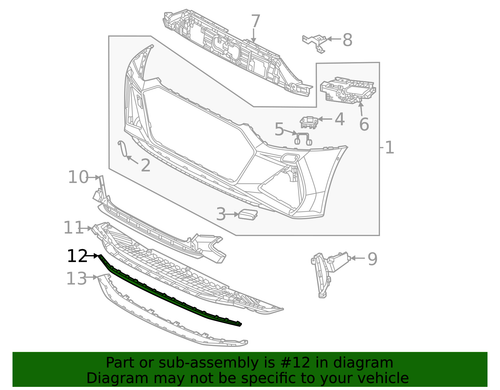 Genuine Audi Spoiler 4K8-807-110-B-9B9 | eBay
